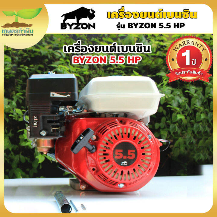 BYZON เครื่องยนต์เบนซิน เครื่องยนต์ 4จังหวะ มีทั้ง 5.5แรง (163ซีซี) และ 6.5แรง (196ซีซี) เครื่อง ...