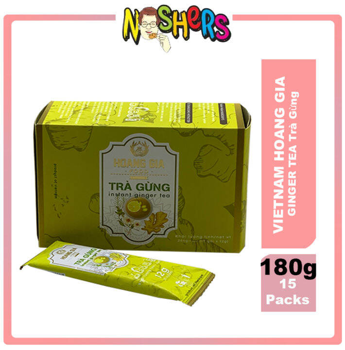 Noshers Hoang Gia Trà Gừng Vietnam instant Ginger Tea 180g | Lazada PH