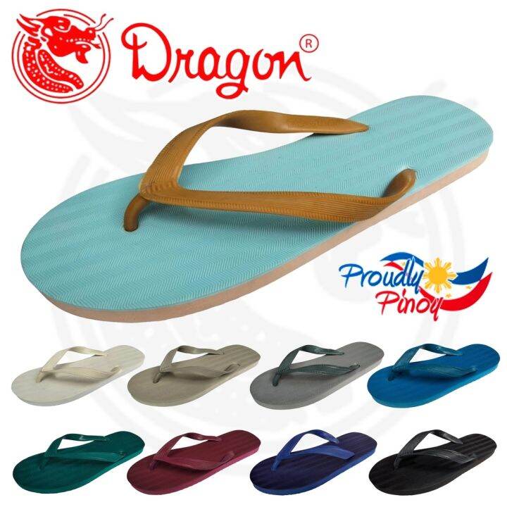 DRAGON Slippers For Men D23 Rubber Flip Flops Philippine Made BIG Sizes ...