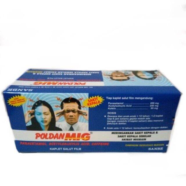CUCI GUDANG OBAT SAKIT KEPALA POLDANMIG PER BOX ISI 25 STRIP PER STRIP ...