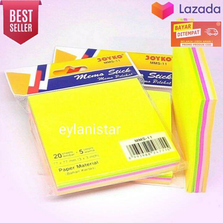 Memo Stick Joyko MMS-11 / Sticky Notes / Kertas Memo 1 pak isi 100 ...