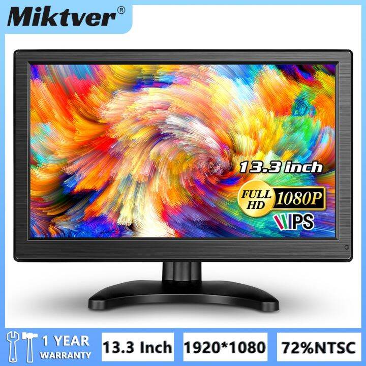 Miktver 13.3 Inch 16:9 Desktop Computer Monitor 75%NTSC LCD Display ...