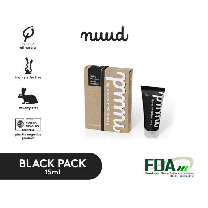 Nuud Natural Deodorant Black Pack (15ml) Limited Edition | Lazada PH