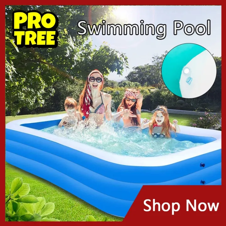 BESTWAY Swimming Pool Adult Kids Family Size Inflatable And Thickened ...