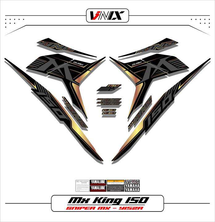 STRIPING MX KING 150 MOTIF 14E / YAMAHA SNIPER 150 MXi / STICKER MXKING ...
