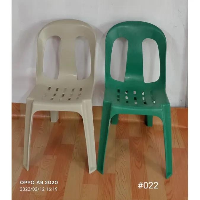 Chair Monoblock Chair GREEN WHITE COLOR ORDINARY CHAIR | Lazada PH