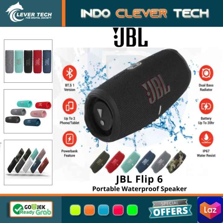 JBL Flip 6 Waterproof Portable Bluetooth Speaker | Lazada Indonesia