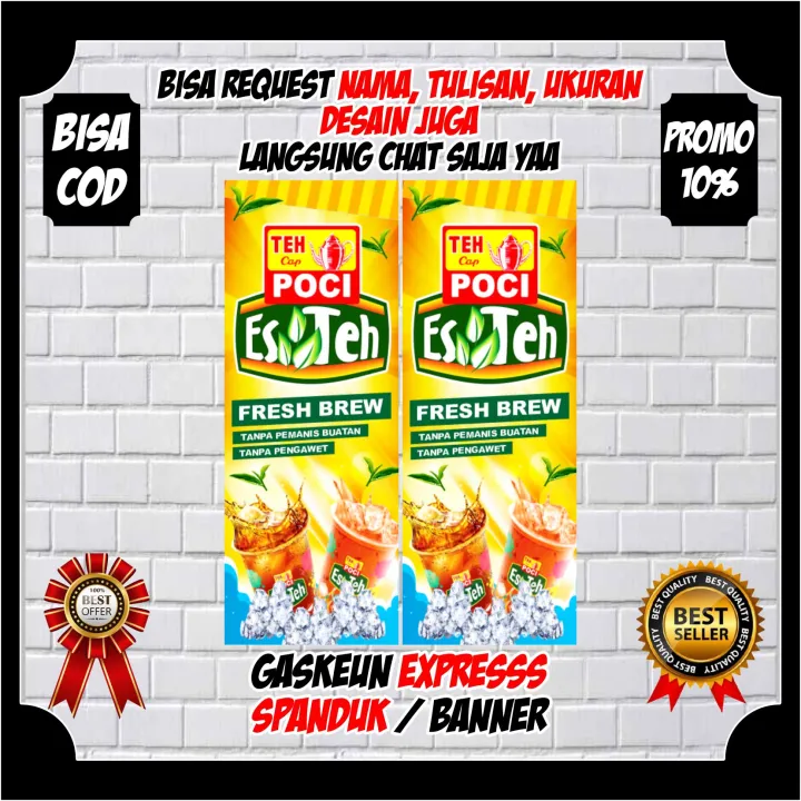 Spanduk Es Teh Poci Berdiri Banner Es Teh Berdiri Spanduk Banner ...