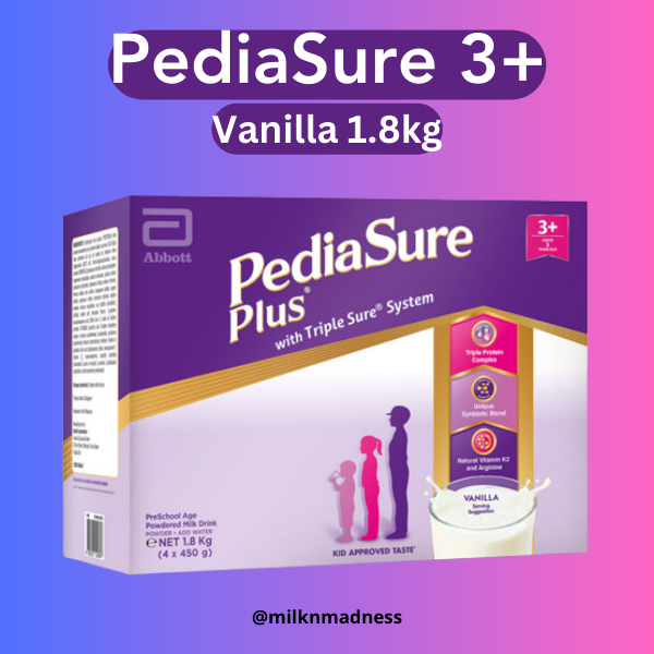 PediaSure Plus Vanilla 1.8kg For Kids Above 3 Years Old (May 2024) | Lazada PH