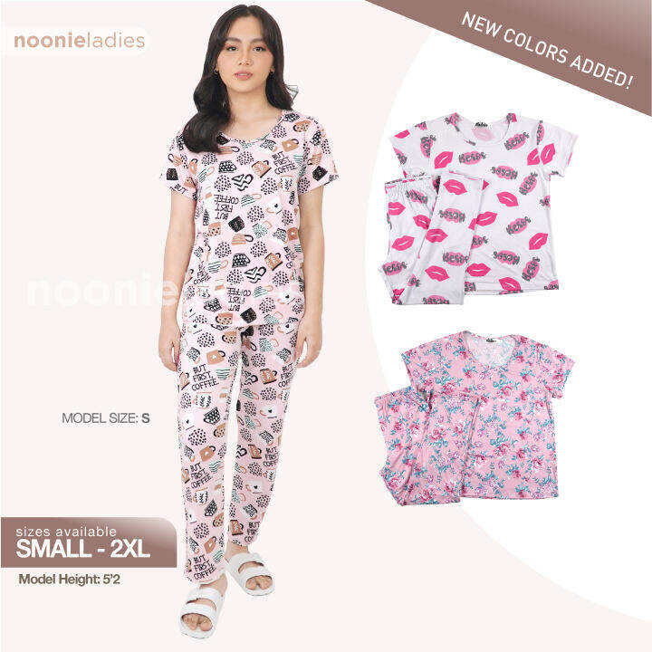 Noonie Ladies - Women Terno - T-shirt and Pajama - Teens (XS) to Plus ...