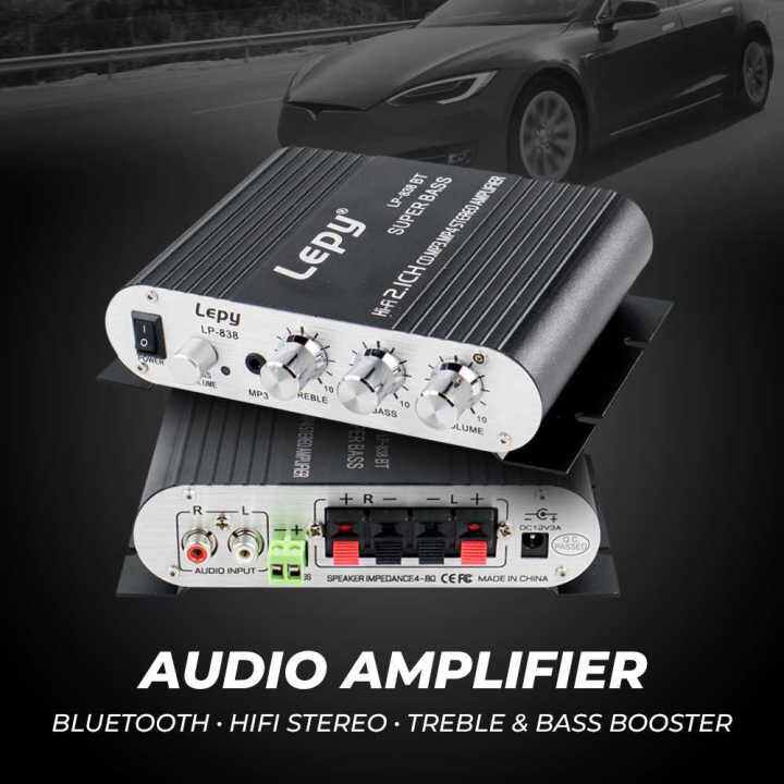 Amplifier Lepy Audio Amplifier Bluetooth HiFi Stereo Treble Bass ...
