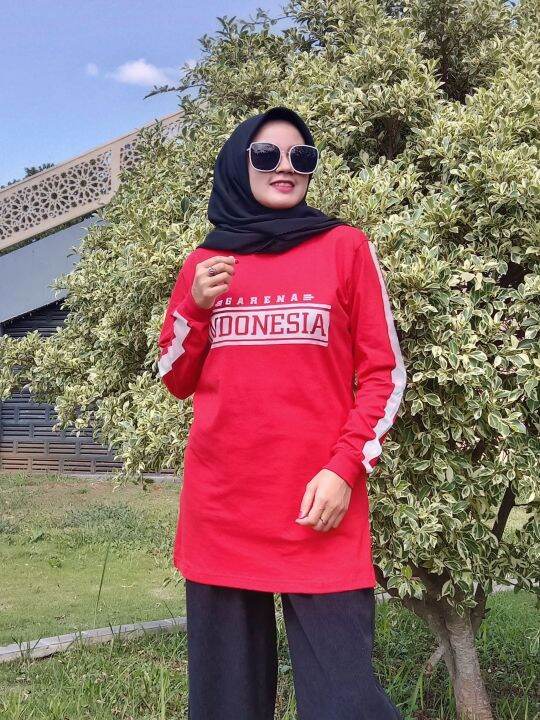 Baju Spesial HUT RI / Kaos Wanita Merah Putih Terbaru / Atasan Merah ...