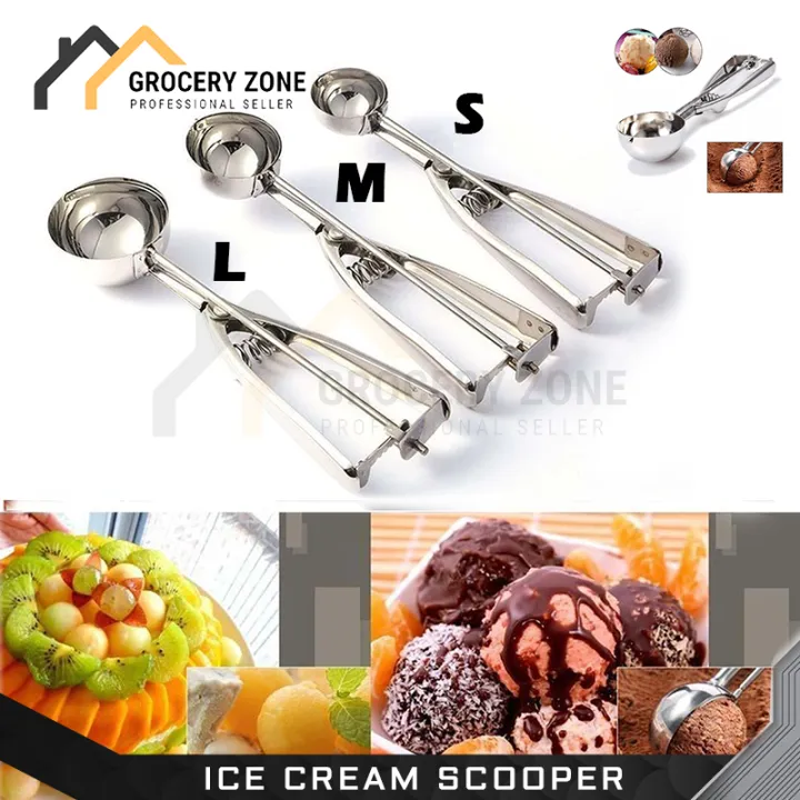 Grocery Zone 4cm/5cm/6cm Stainless Steel Ice Cream Scoop Cookie Scooper High Quality | Lazada PH
