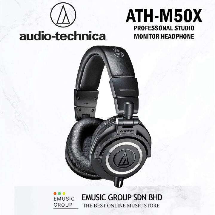 Audio Technica ATH-M50X Professional Studio Monitor Headphones (Audio ...