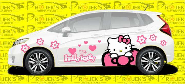 Cutting sticker hello kitty, stiker mobil hello kitty | Lazada Indonesia