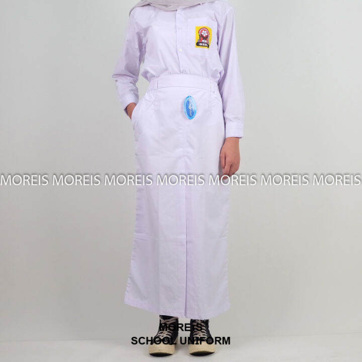 Seragam Rok Span Panjang Putih Bahan Famatex | Lazada Indonesia