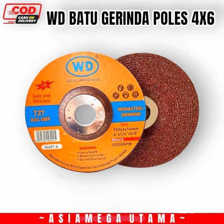Batu Poles Gurinda 4" x 6 x 16 mm WD - Mata Batu Poles Asah Gerinda 4 ...