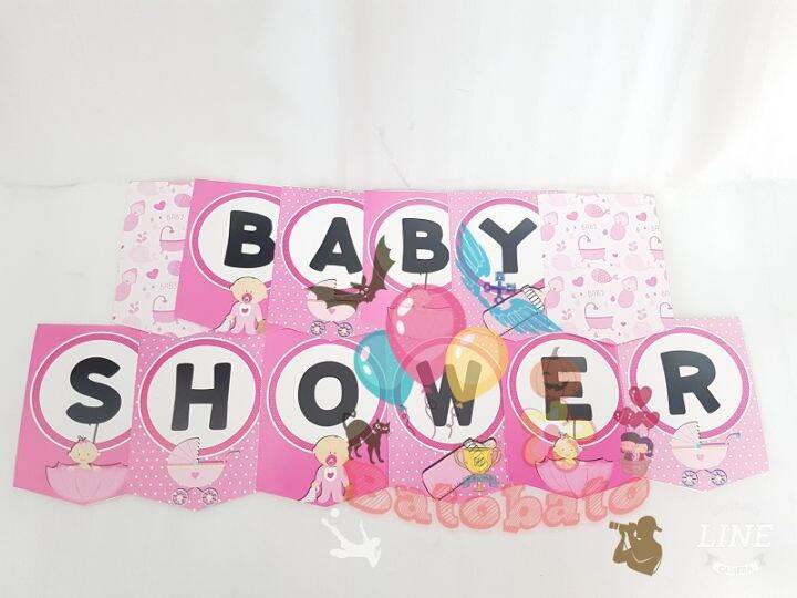 Banner Baby Girl Shower / Banner Happy Birthday / Banner HBD Baby Girl ...
