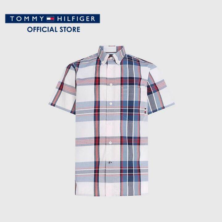 Tommy Hilfiger เสื้อเชิ้ตแขนสั้นผู้ชาย รุ่น MW0MW30079 0PP - หลากสี ...