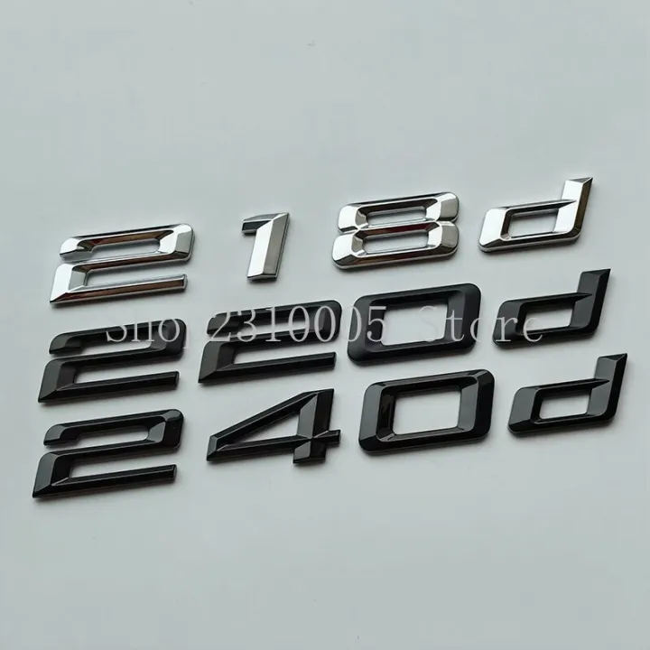 Old Font Numbers Letters 218d 220d 240d ABS Emblem for BMW 2 Series Car ...