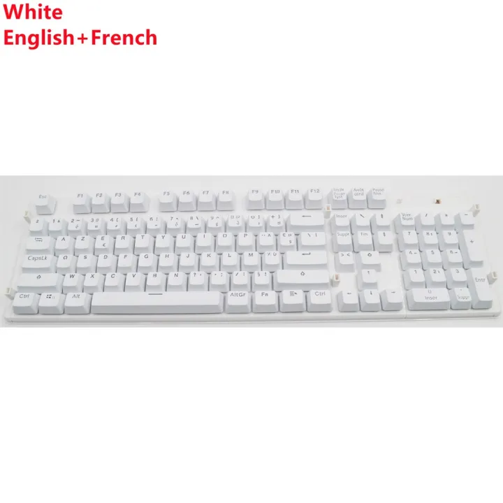 104 Keys Mechanical Keyboard Keycaps OEM Russian French Korean Spanish ...