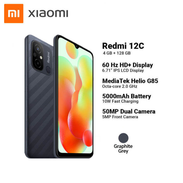 Xiaomi Redmi 12C โทรศัพท์มือถือ สมาร์ทโฟน Ram 4GB/Rom 128GB CPU 2.0GHz ...