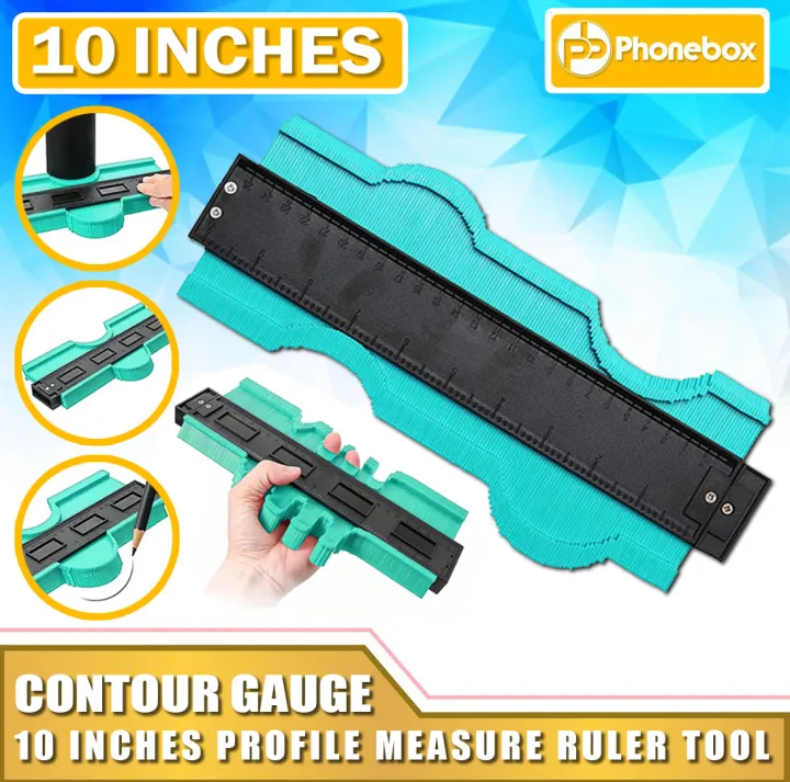 Profile Measure Ruler Contour Gauge 10 Inches 25cm Tiling Skirting ...