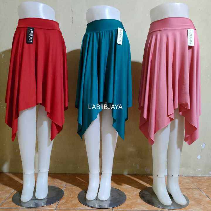 Jumbo Rok Mini Untuk Dance Model Flare Simetris Kain Tidak Nerawang ...