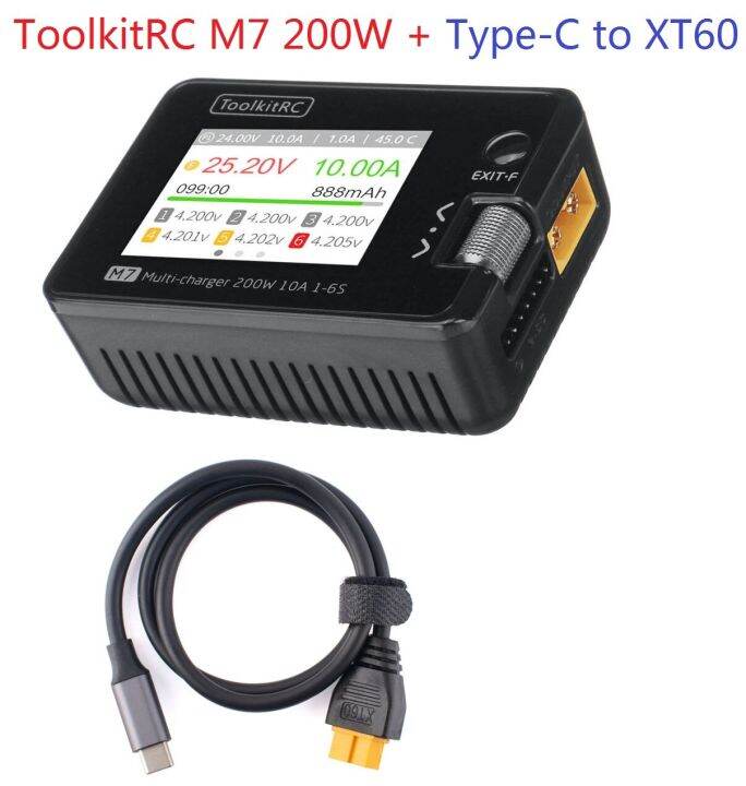 Toolkitrc M7 Servo Tester Tool 200W 10A DC Output 1-6S Multi-Function ...
