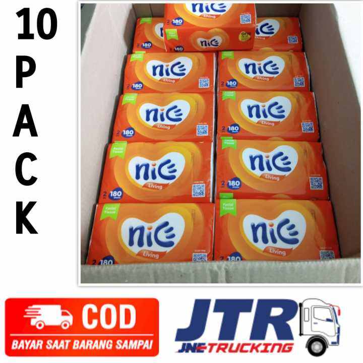 10 PACK TISU NICE 180 SHEET 2 PLY | Lazada Indonesia