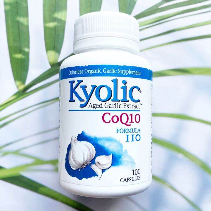 สารสกัดจากกระเทียม ไร้กลิ่น โคคิวเท็น Aged Garlic Extract CoQ10 Formula 110, 100 Capsules ...