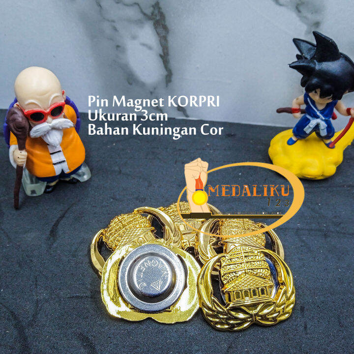 Pin Korpri Magnet Pin Korpri 3cm PNS Kuningan sepuh emas | Lazada Indonesia