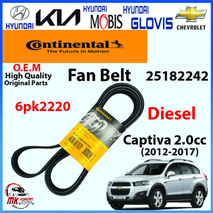 [CONTINENTAL] Fan Belt/Drive Belt/V Belt. for Captiva(2012-2017). 2.0cc ...