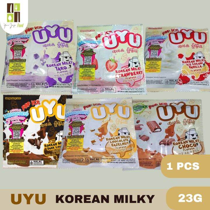 Pop Ice Uyu Korean Milky Choco/ Hazelnut/Ice Cream Vanila/Dark Choco ...
