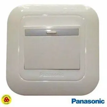 SAKLAR SINGLE / ENGKEL LEBAR PUTIH PANASONIC WIDE SERIES WEJ5541 SET ...