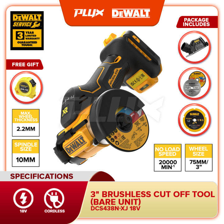 Dewalt DCS438N-XJ 76mm ( 3" ) Brushless Cordless Cut Off Tool ( Bare ...