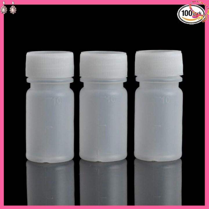 LANFAN 100pcs Small Mouth Small Plastic Bottles 10ml Travel Sample ...