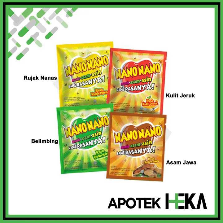 Nano-Nano Permen Asam Manis 12 g Jeruk Belimbing Rujak Nanas Asam Jawa ...
