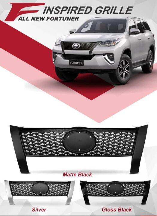 Toyota Fortuner G V 2016-2020 Inspired Front Bumper Grill / Grille with ...