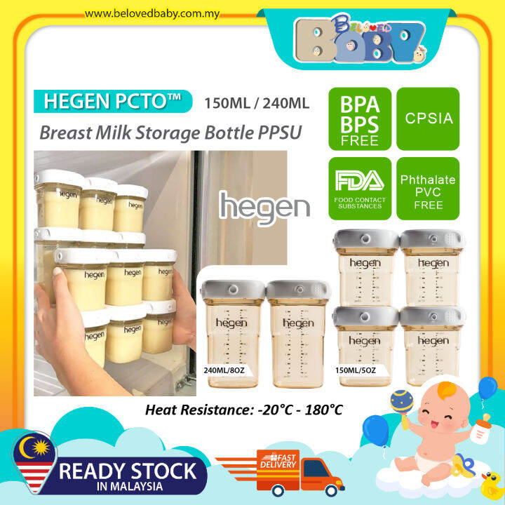 Hegen PCTO™ Breast Milk Storage Bottle PPSU Botol Simpan Susu (150ML ...