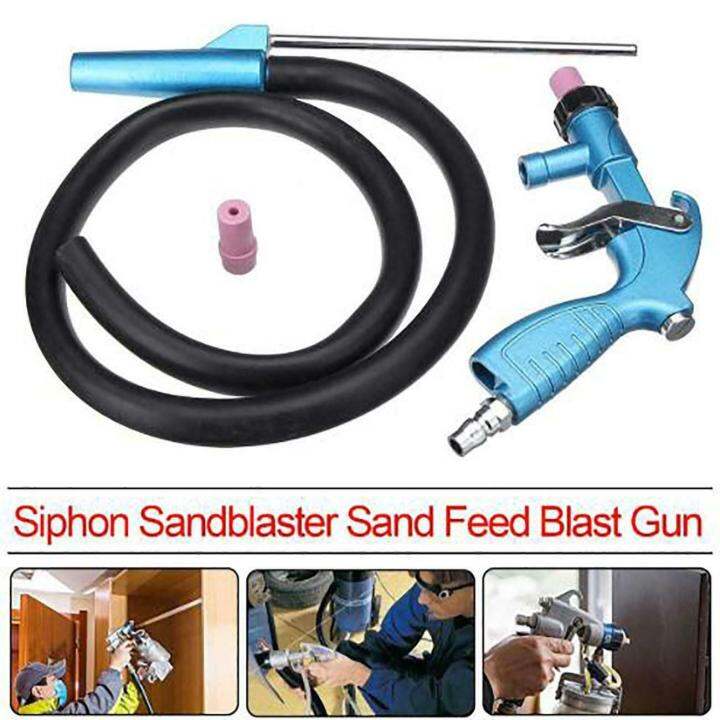 Sandblasting Kit Siphon Air Feeding with Suction Tube Hose Ceramic Sand ...