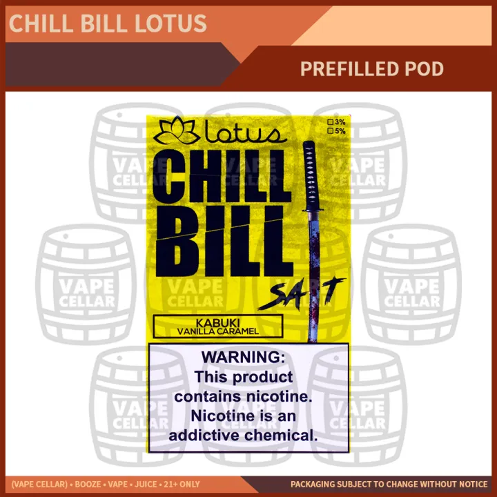 Silvis Works Chill Bill Lotus Prefilled Pod Kabuki Vanilla Caramel (3% ...