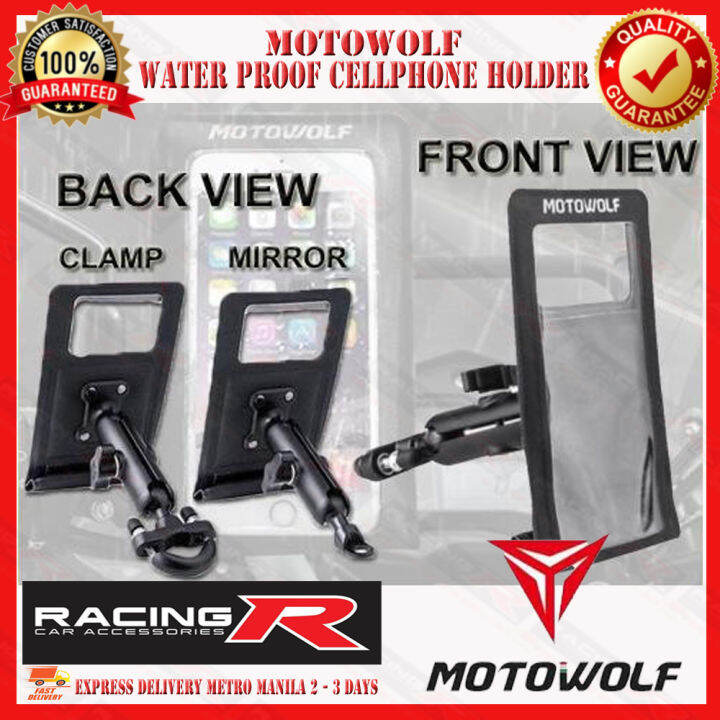 Original Motowolf Waterproof Phone Bag CLAMP and MIRROR Type ...