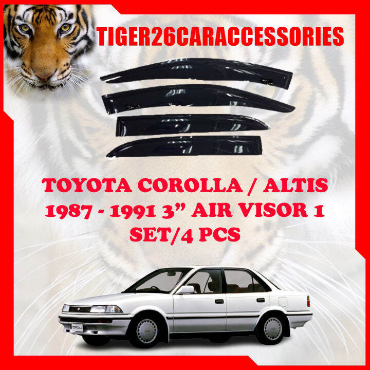 TOYOTA AE90 COROLLA 1987 1988 1989 1990 1991 Door Visor 3”INCH 8CM Air ...