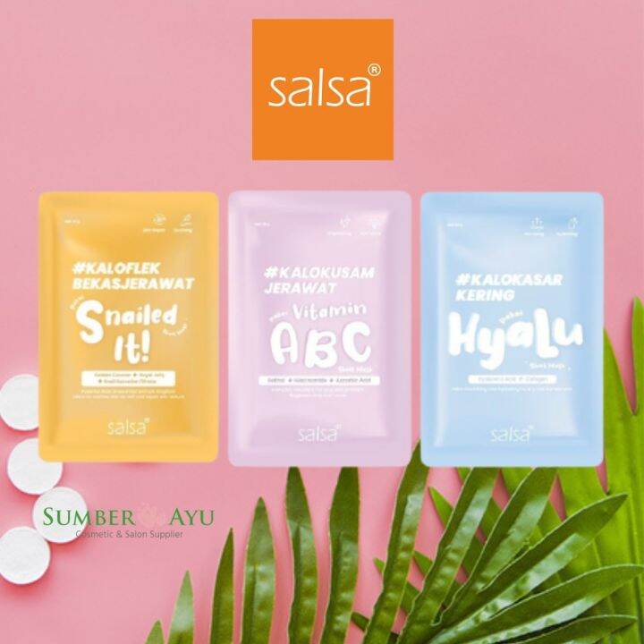 SALSA Sheet mask 20gram Masker Wajah Daily Hyaluronic Niacinamide ...
