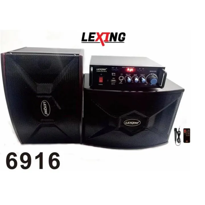 LX-6916 LEXING AMPLIFIER WITH SPEAKER 1000watts (KARAOKE SET) | Lazada PH