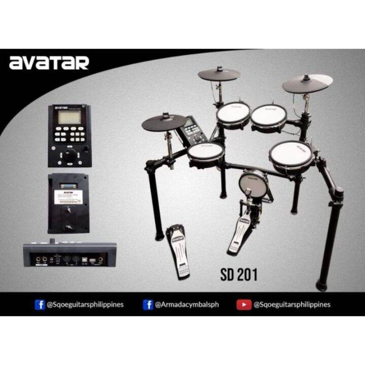 ↂ♀ CLEARANCE SALE Avatar Electronic SD201-1 Electric Drum Set High End ...