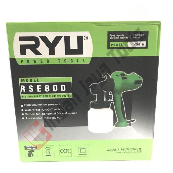 RYU RSE800 Spray Gun Elektrik 450 Watt Electric Paint Zoom RSE 800 ...