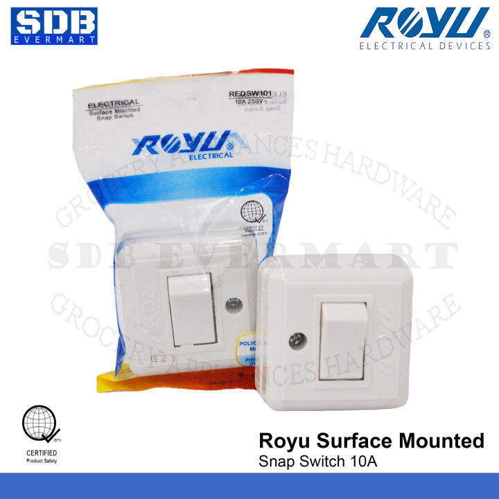 Royu-Switch Electrical-Surface Mounted Snap-[REDSW101]-1pc | Lazada PH