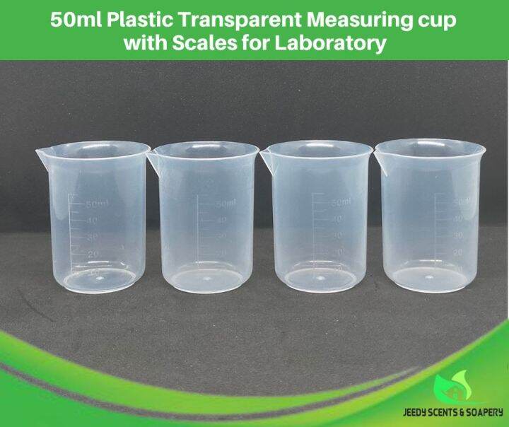 50ml Plastic Transparent Measuring cup with Scales for Laboratory ...